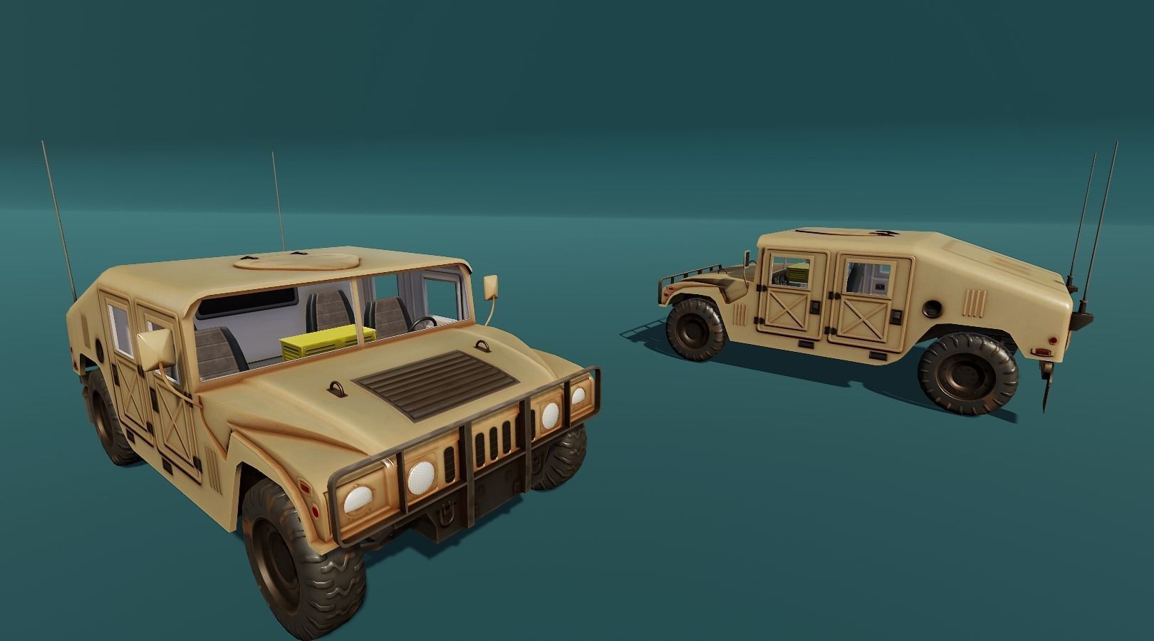 3D model Military Vehicles and helicopter VR / AR / low-poly rigged ...