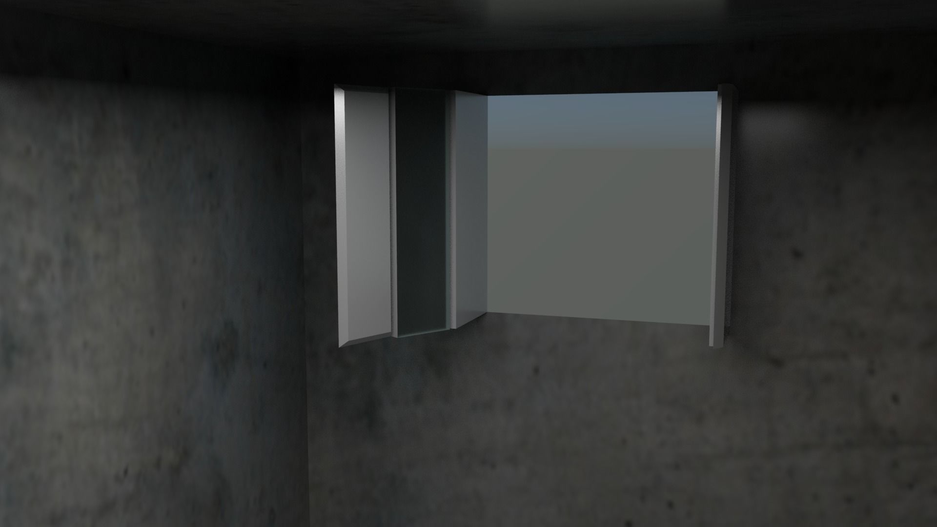 Basic room with realistic window 3D model | CGTrader