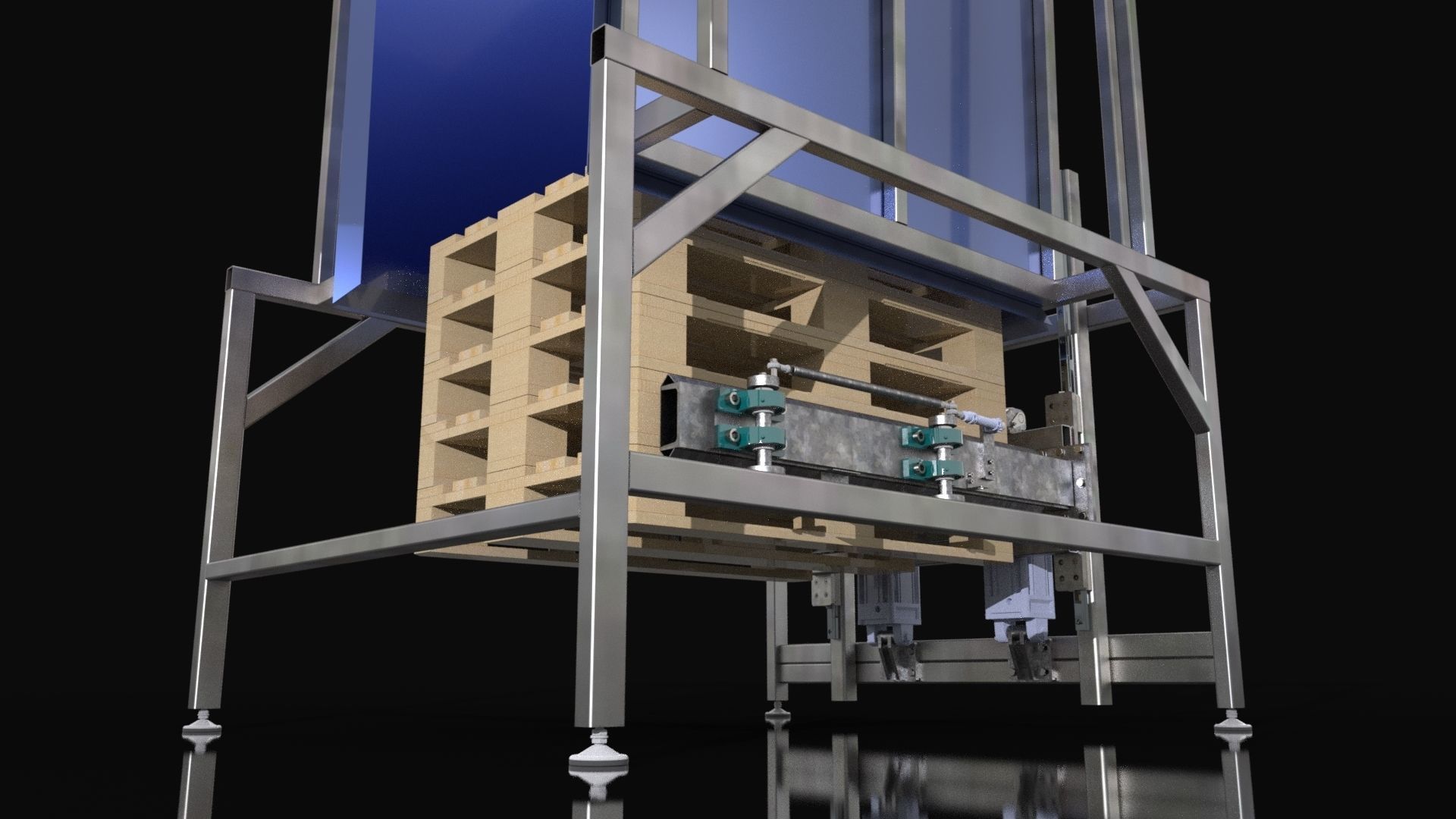 Pallet Dispenser Robot 3D model rigged | CGTrader