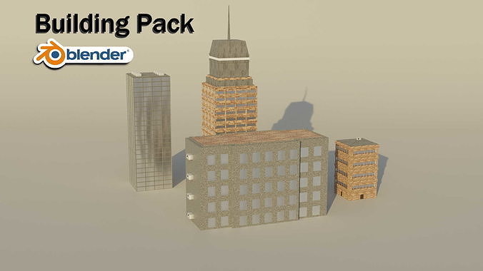 Building Pack free VR / AR / low-poly 3D model | CGTrader