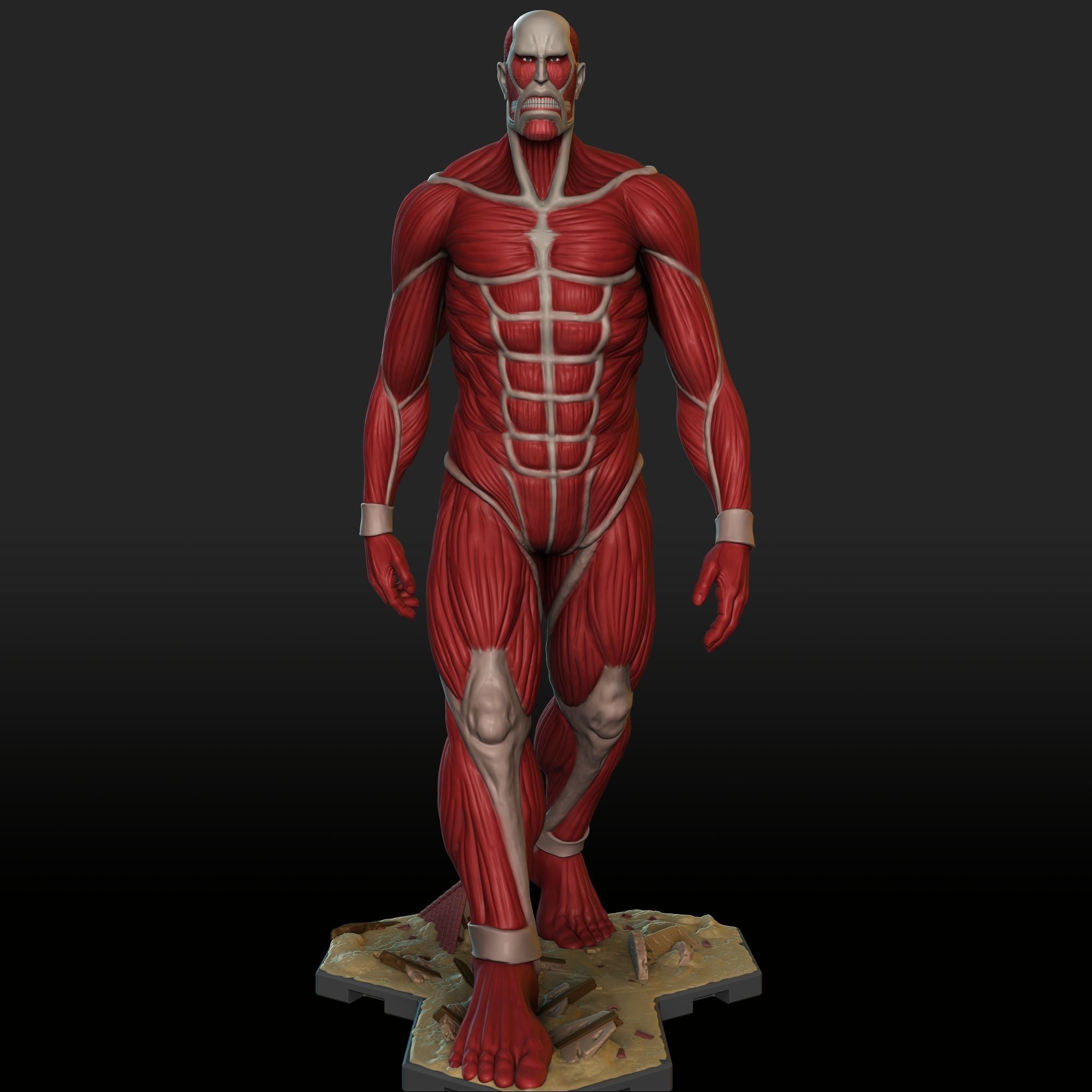 Bertholdt colossal Titan V1 - Shingeki no Kyojin 3D model 3D printable | CGTrader