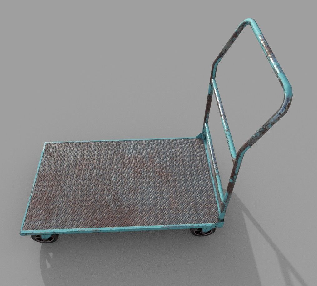 3D model Old Platform Trolley A VR / AR / low-poly | CGTrader