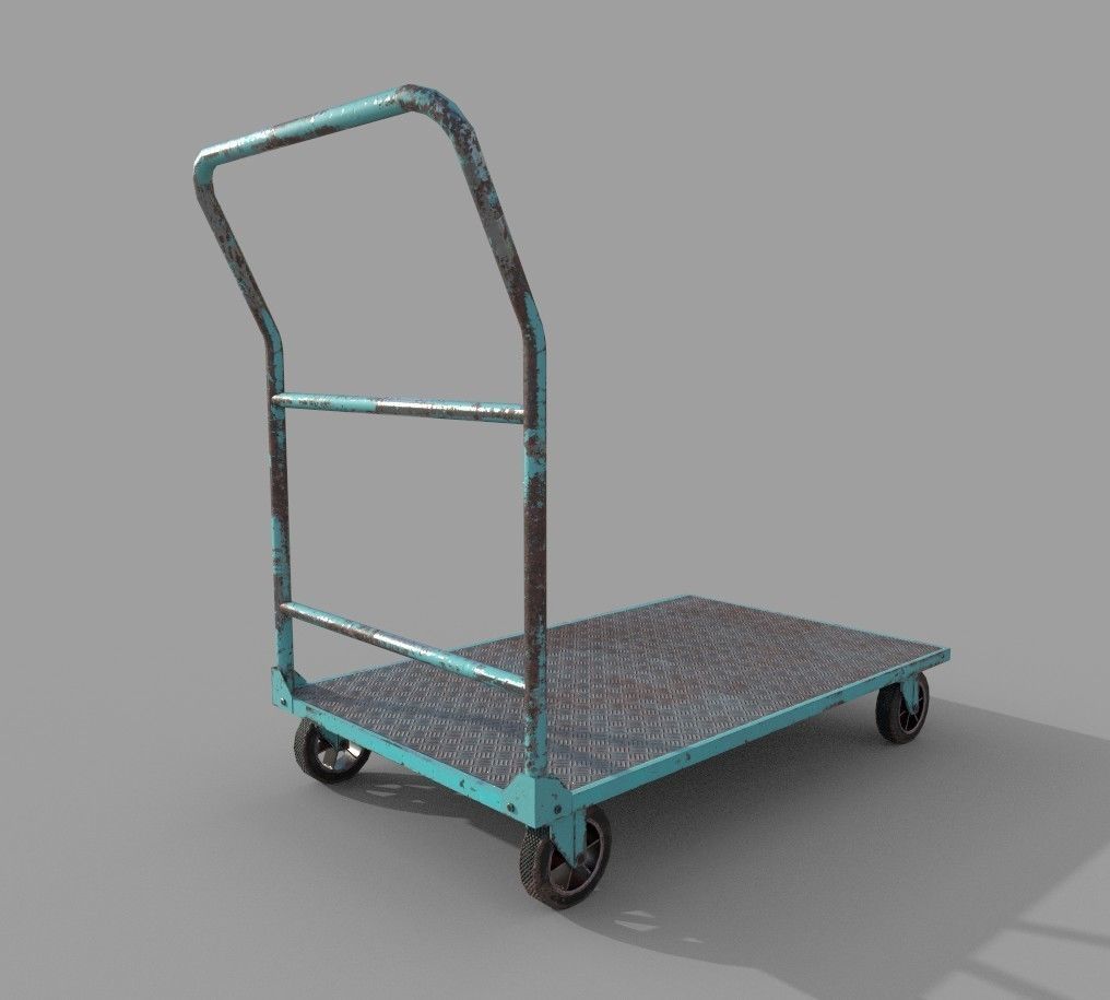 3D model Old Platform Trolley A VR / AR / low-poly | CGTrader