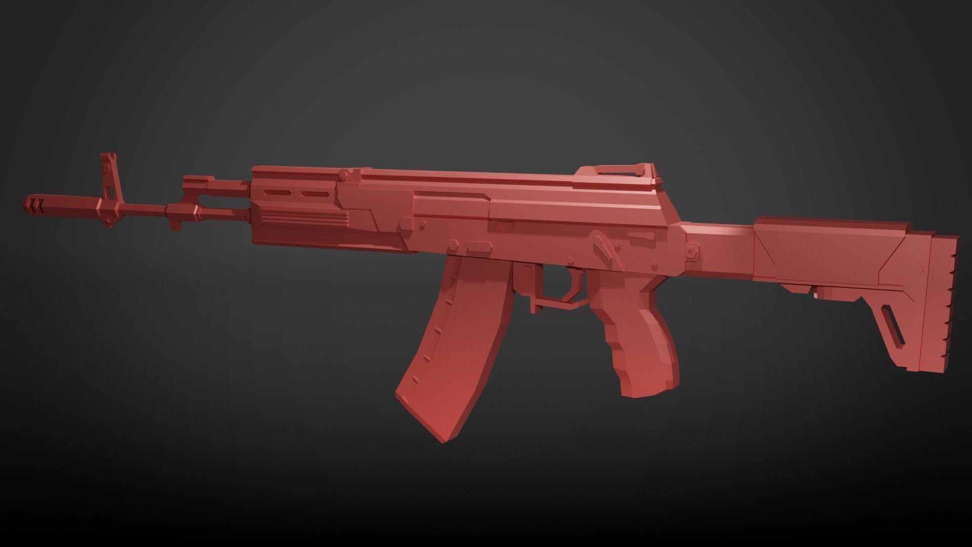 3D model Stylized AK12 Assault Rifle VR / AR / low-poly | CGTrader
