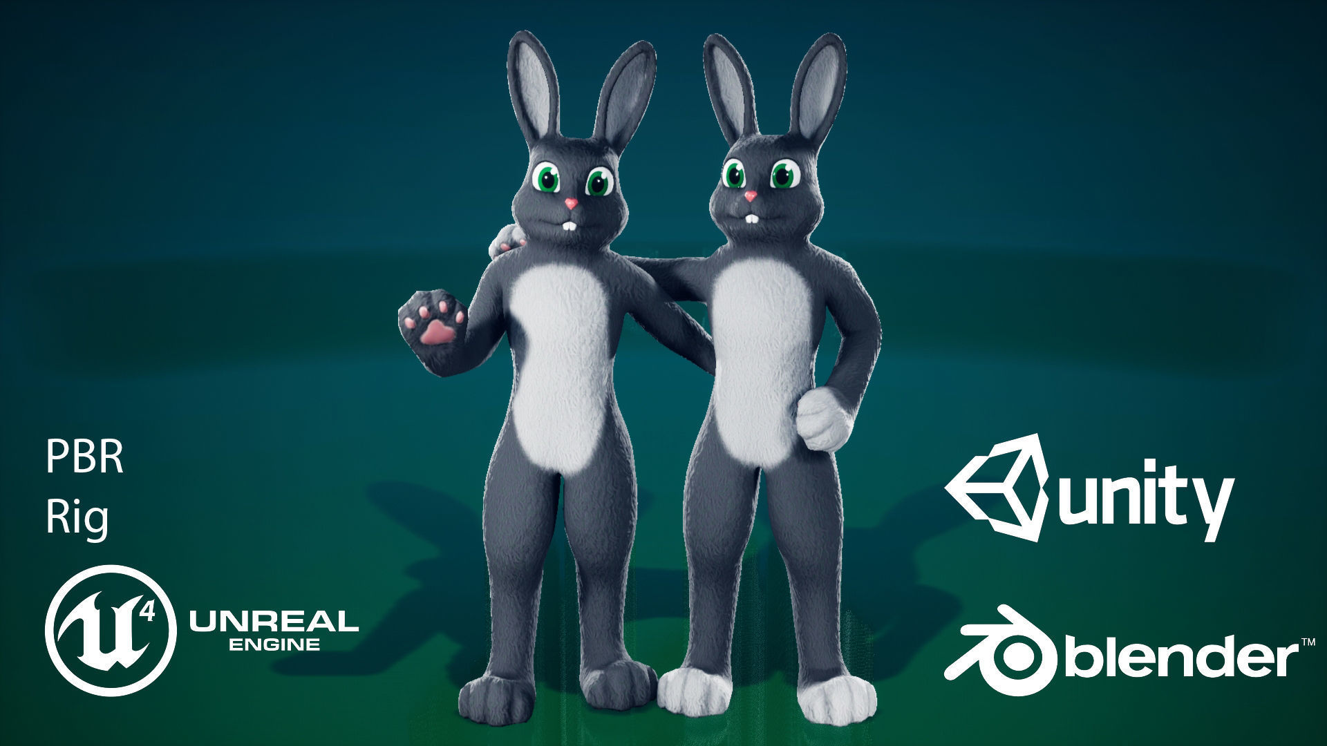 3D model FurSuit Rabbit VR / AR / low-poly | CGTrader