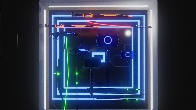 Sci-fi hard surface weapon collection 3D model | CGTrader