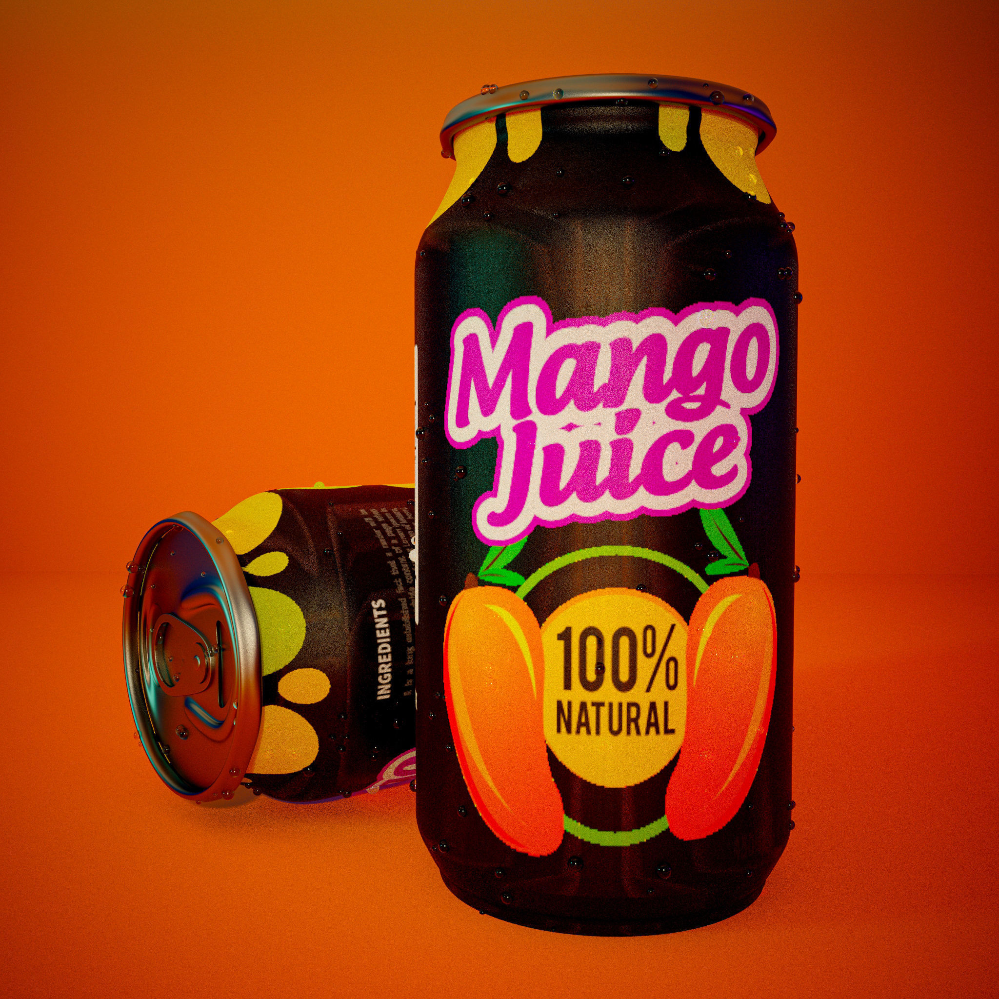 Sodacan 3D Model mango juice can 3D model | CGTrader