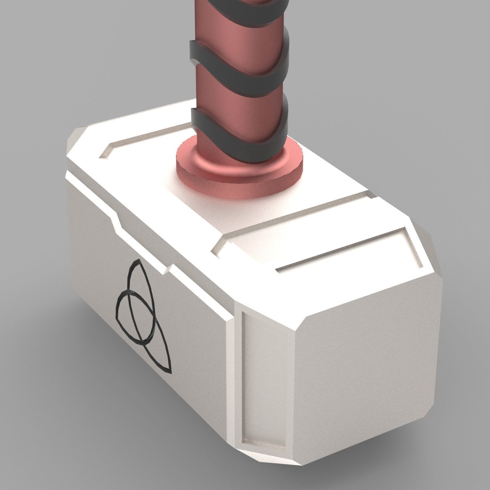 Hammer of Thor Key Chain free 3D model 3D printable | CGTrader