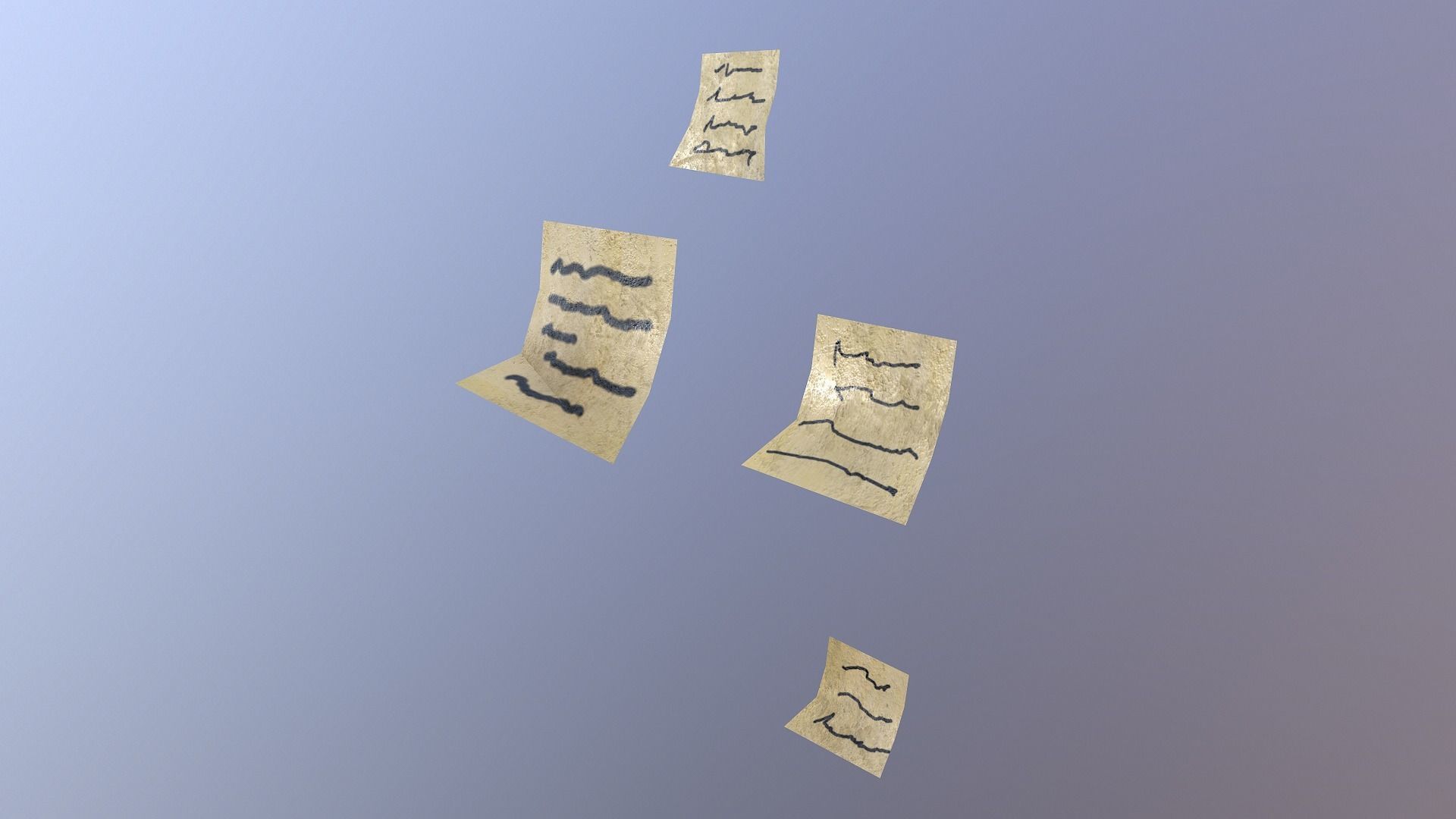 Note Papers free VR / AR / low-poly 3D model | CGTrader