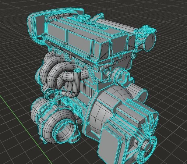 3D model Mitsubishi 4G63 Engine VR / AR / low-poly | CGTrader