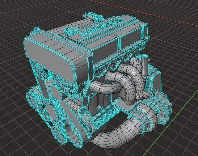3D model Mitsubishi 4G63 Engine VR / AR / low-poly | CGTrader