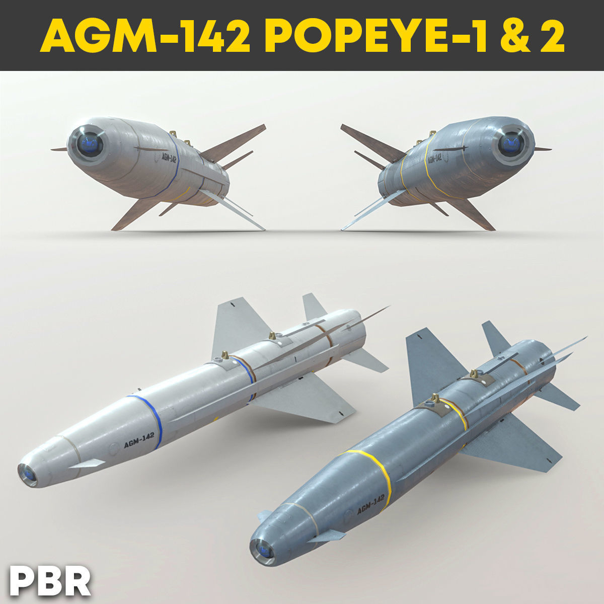 3D model AGM-142 Popeye 1 - 2 VR / AR / low-poly | CGTrader
