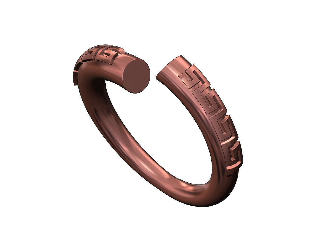 Versace twisted conical rope ring US size 6to9 3D model 3D printable ...