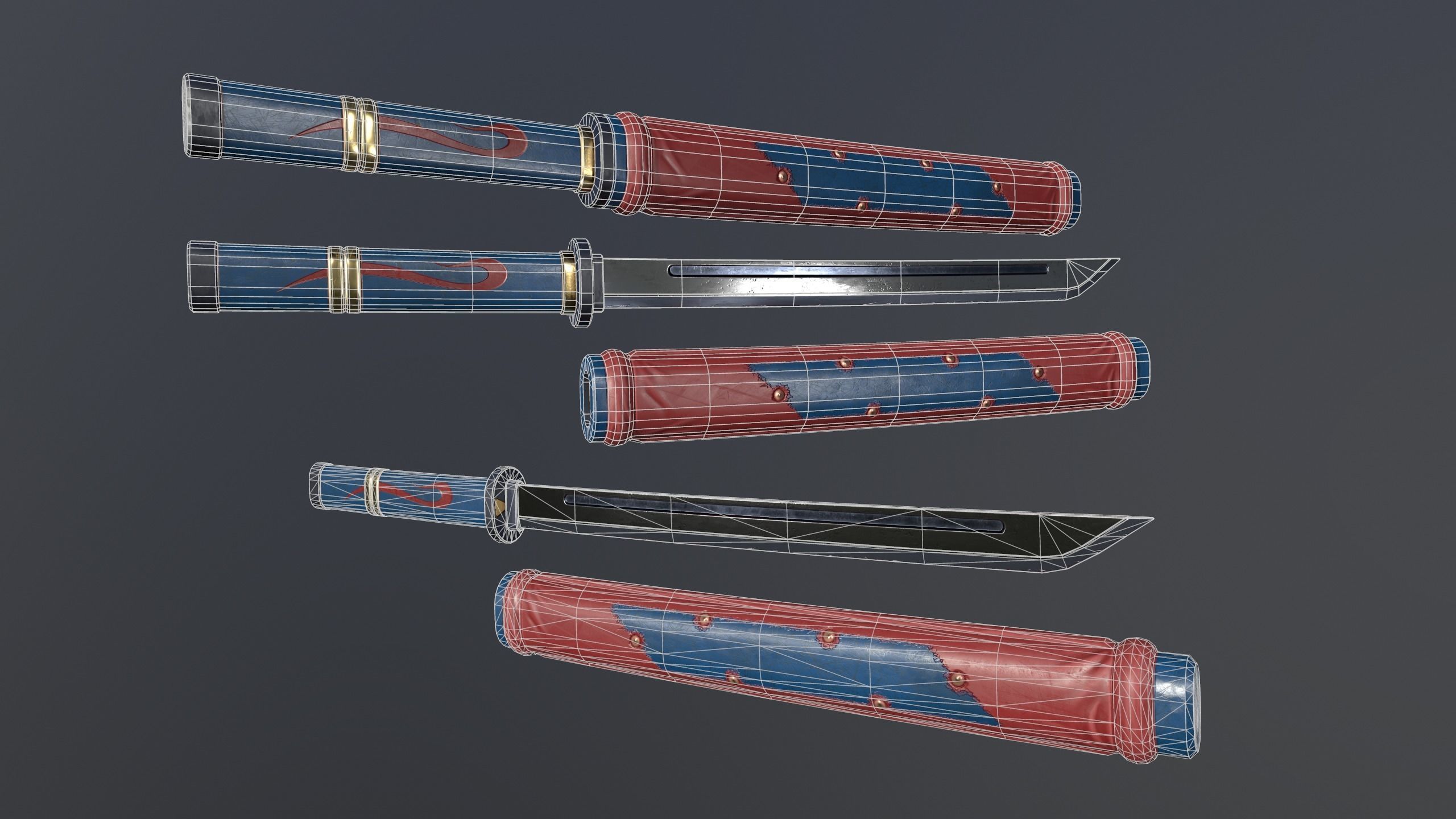 Stylized katana free VR / AR / low-poly 3D model | CGTrader