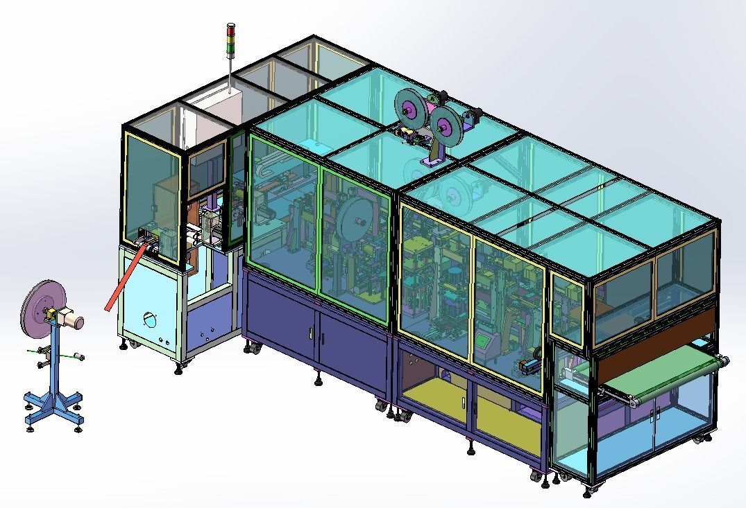 FFC mobile phone flexible flat line production line 3D model | CGTrader