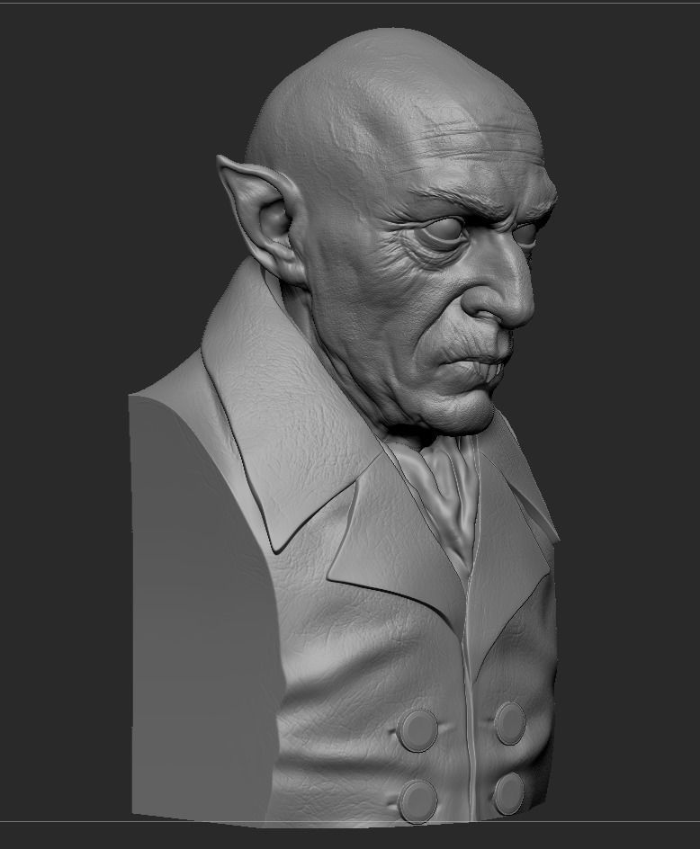 Nosferatu bust 3D model 3D printable | CGTrader