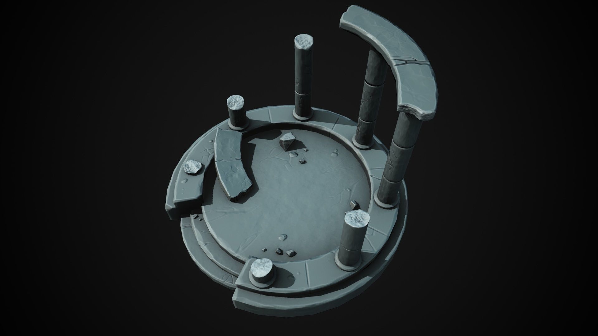 3D model Stylized fantasy ruins VR / AR / low-poly | CGTrader