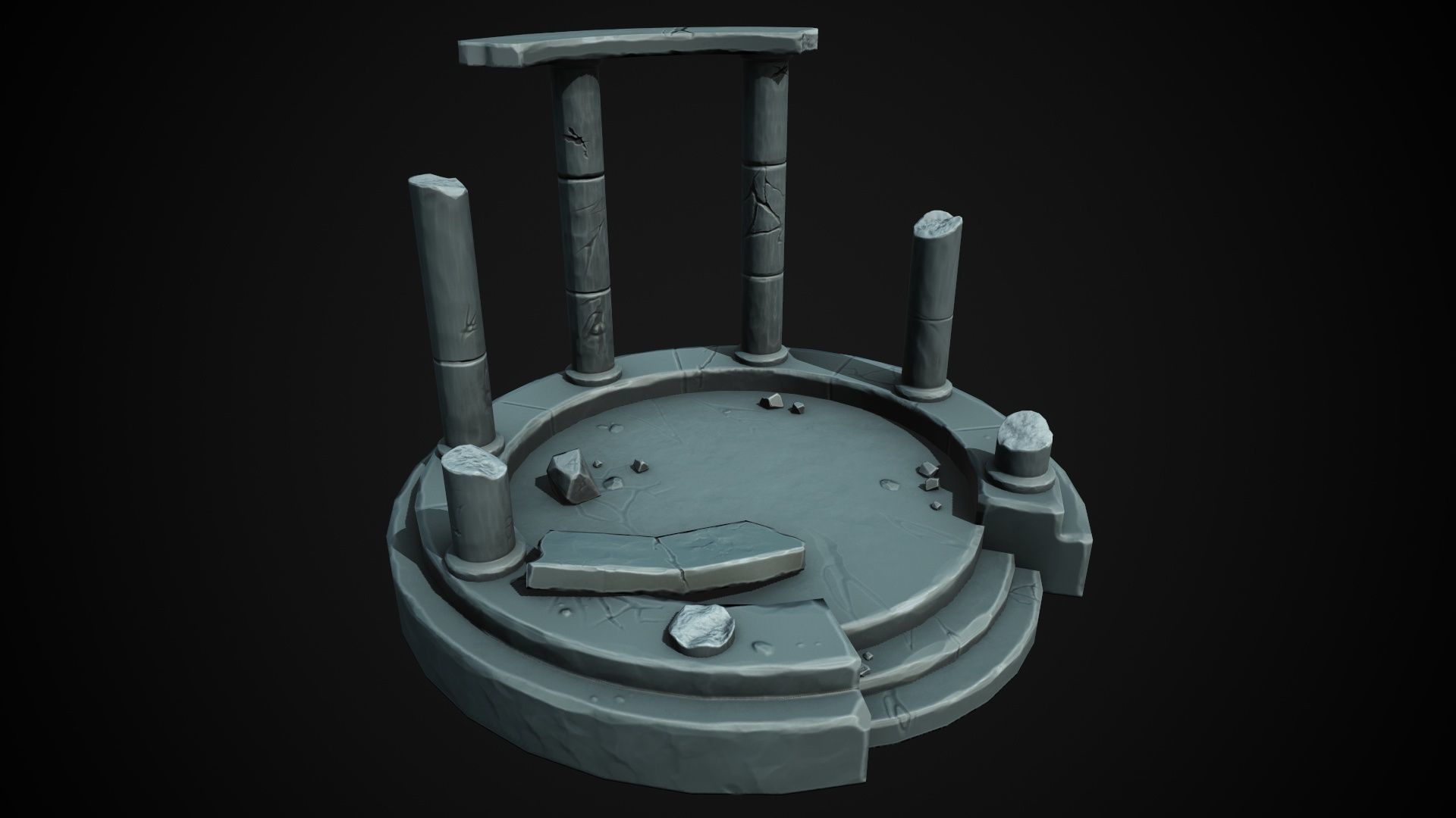 3D model Stylized fantasy ruins VR / AR / low-poly | CGTrader