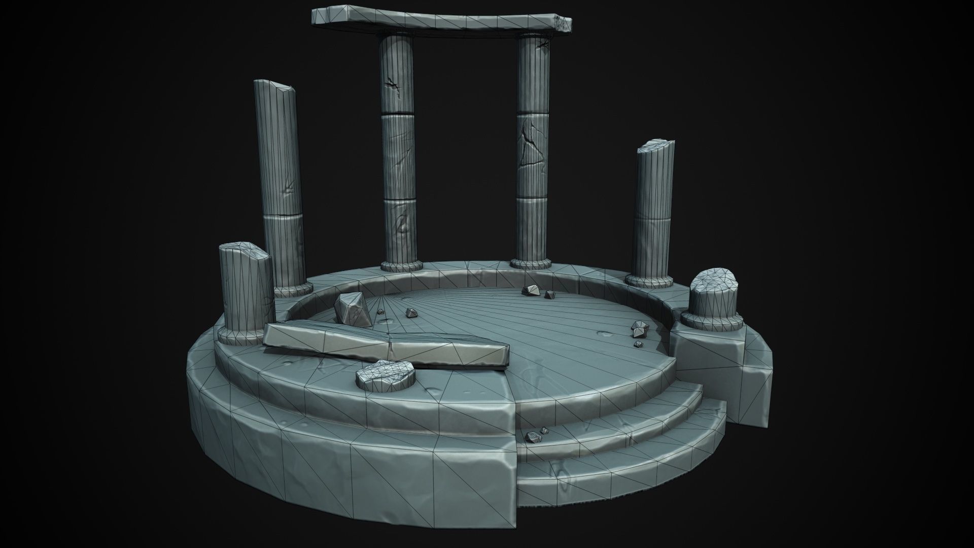 3D model Stylized fantasy ruins VR / AR / low-poly | CGTrader