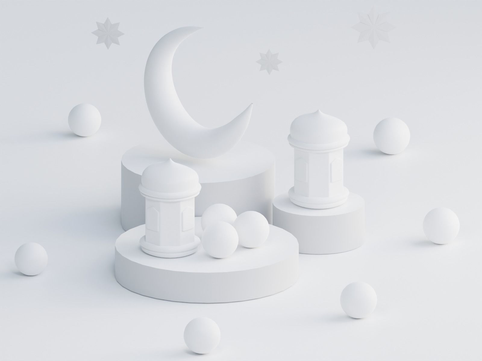 Ramadhan Asset Illustration Includes Lighting Setup 3D model | CGTrader