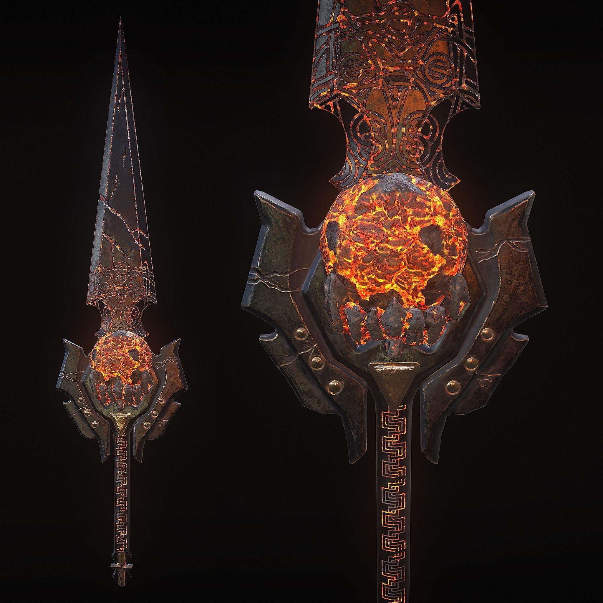 3D model Inferno core Sword VR / AR / low-poly | CGTrader