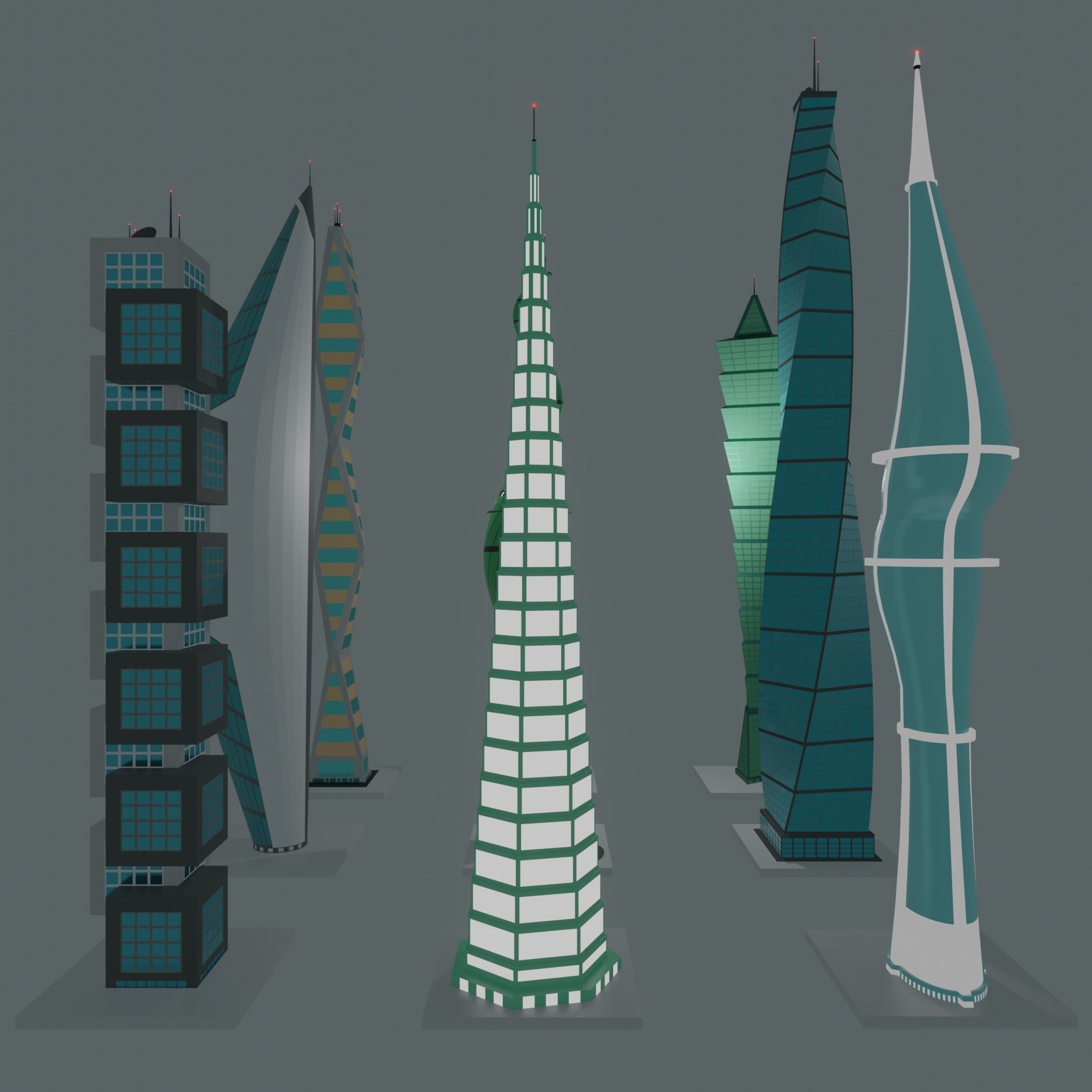 Towers free VR / AR / low-poly 3D model rigged | CGTrader
