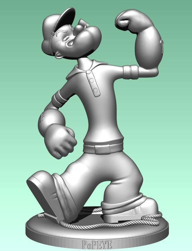 Popeye - The Sailor Man - 3D Model 3D model 3D printable | CGTrader