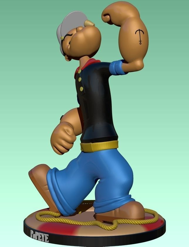 Popeye - The Sailor Man - 3D Model 3D model 3D printable | CGTrader