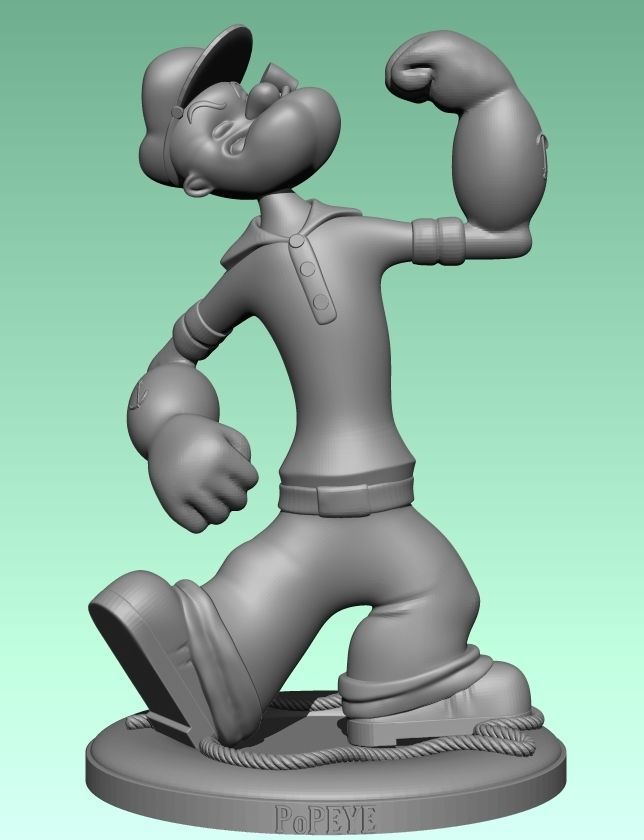 Popeye - The Sailor Man - 3D Model 3D model 3D printable | CGTrader