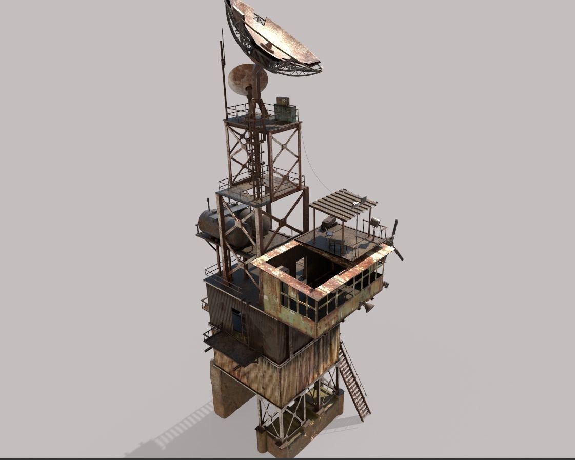 Post-Apocalyptic Outpost Tower 3D model | CGTrader