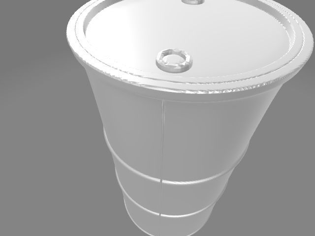 steel barrel no texture 3D model | CGTrader