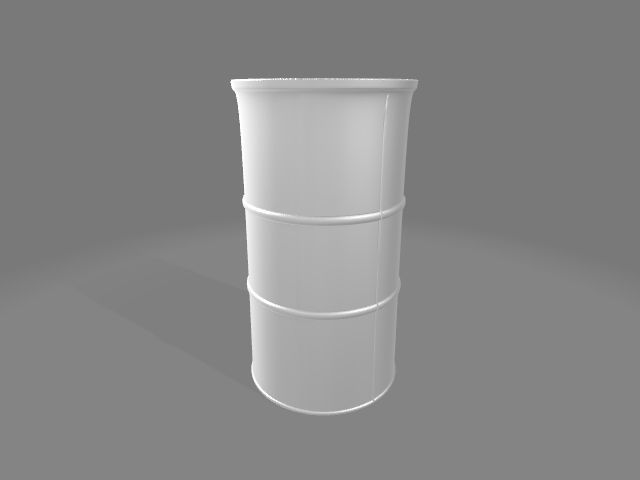steel barrel no texture 3D model | CGTrader