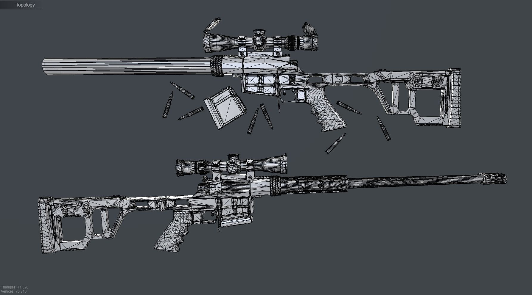 3D model DVL-10 sniper rifle VR / AR / low-poly | CGTrader