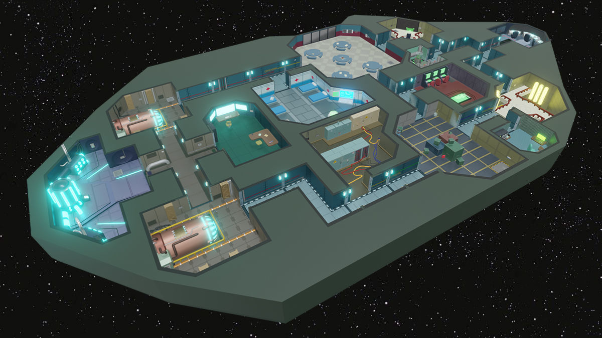 Among Us - The Skeld map 3D model | CGTrader