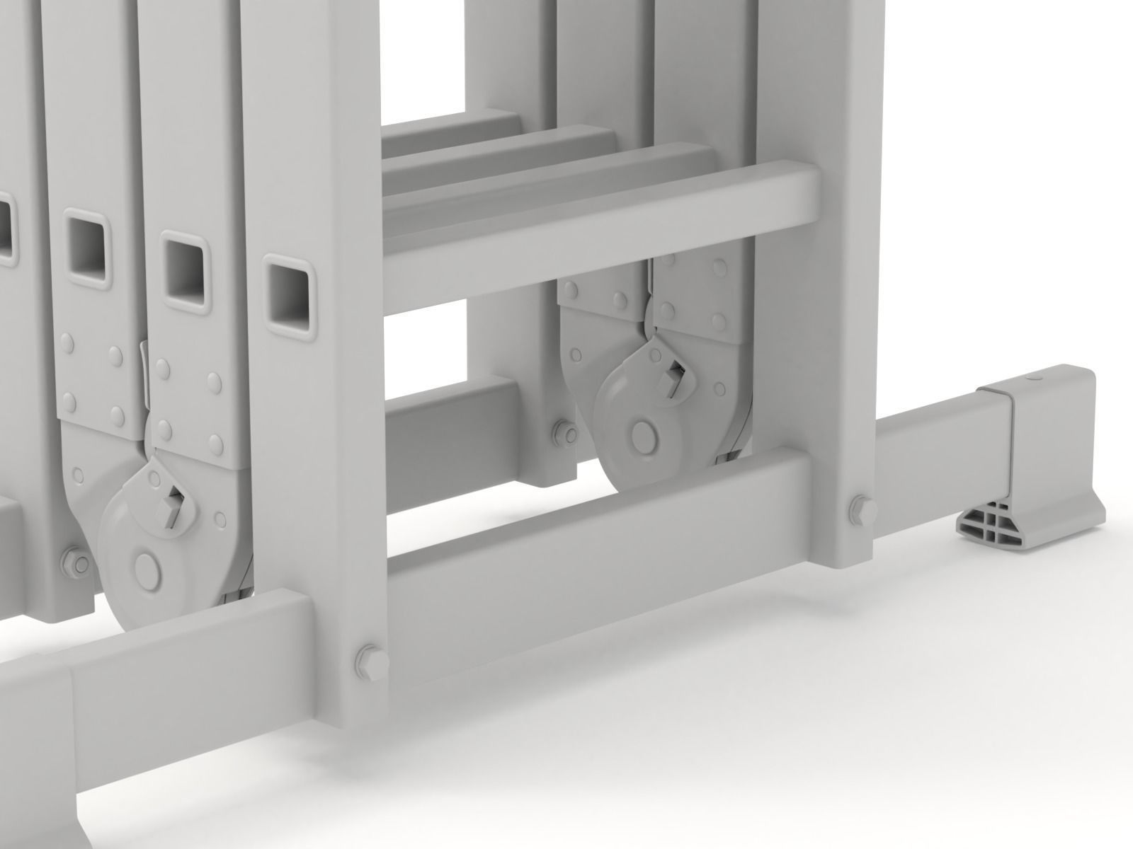Multifunctional Aluminium Ladder 3D model rigged | CGTrader