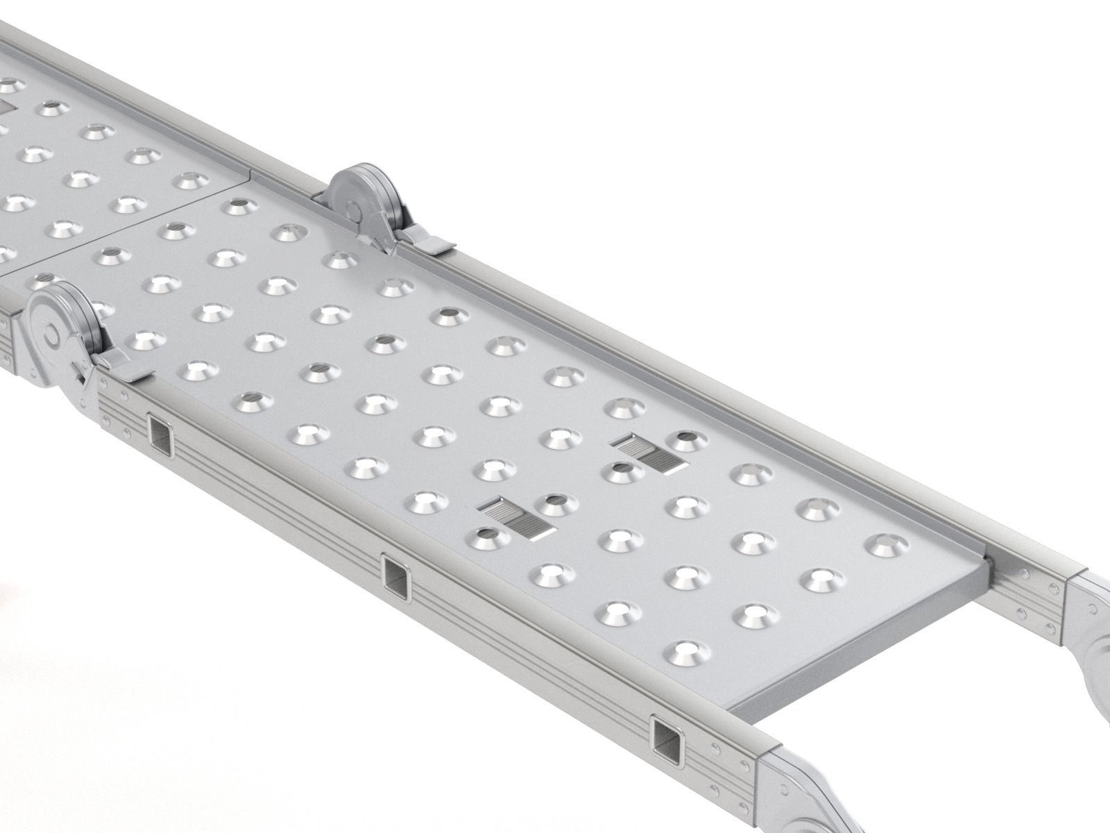 Multifunctional Aluminium Ladder 3D model rigged | CGTrader