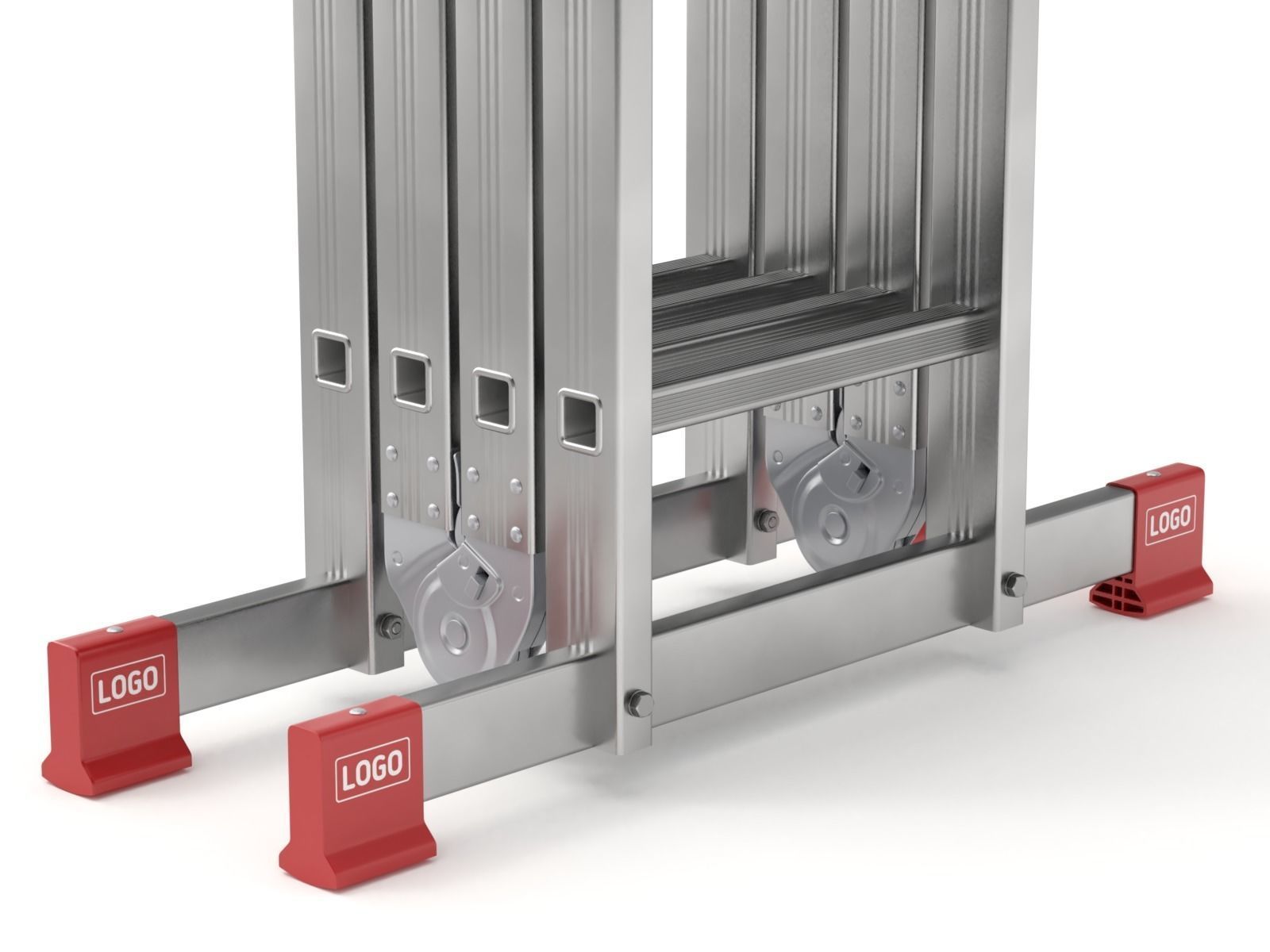 Multifunctional Aluminium Ladder 3D model rigged | CGTrader