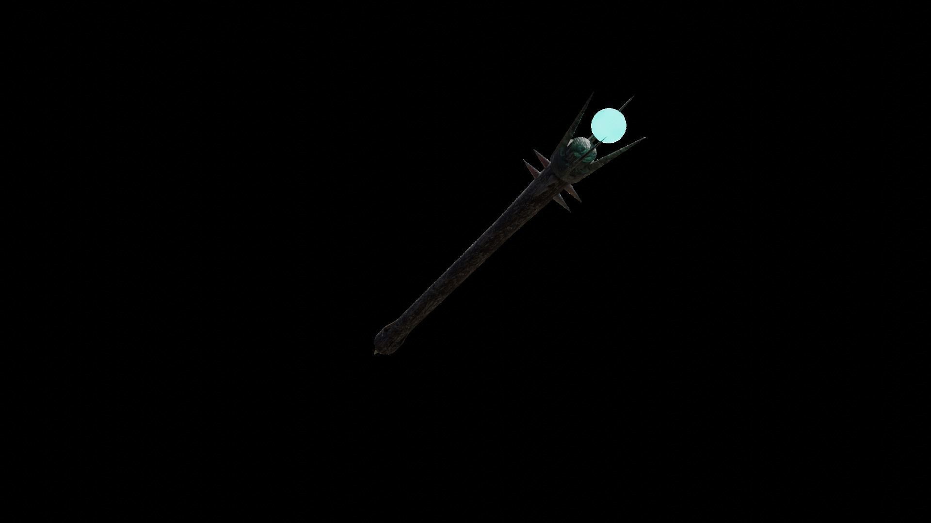 blue orb staff free 3D model | CGTrader