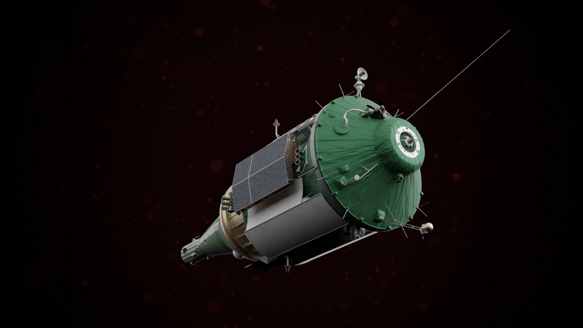 Soviet TKS Spacecraft 3D model rigged | CGTrader