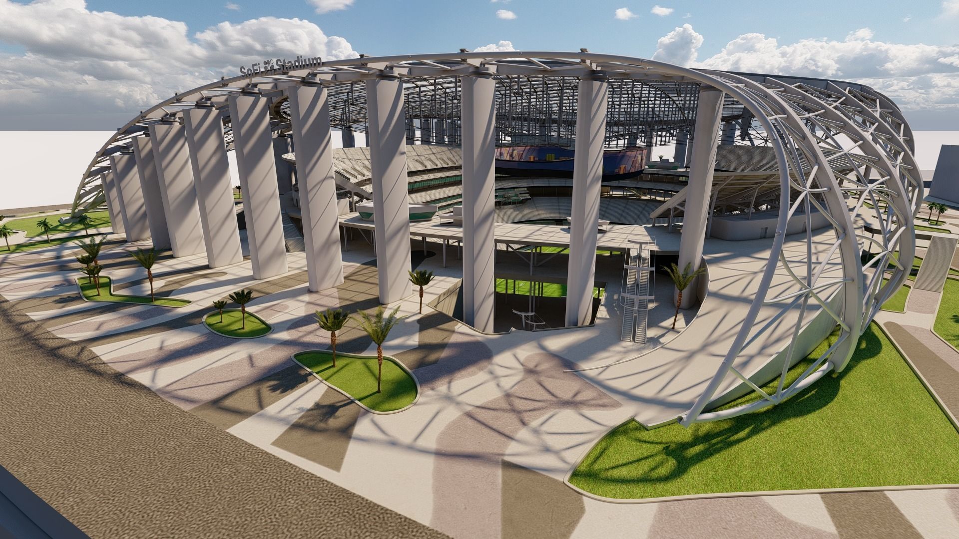 3D model SoFi Stadium California USA VR / AR / low-poly | CGTrader