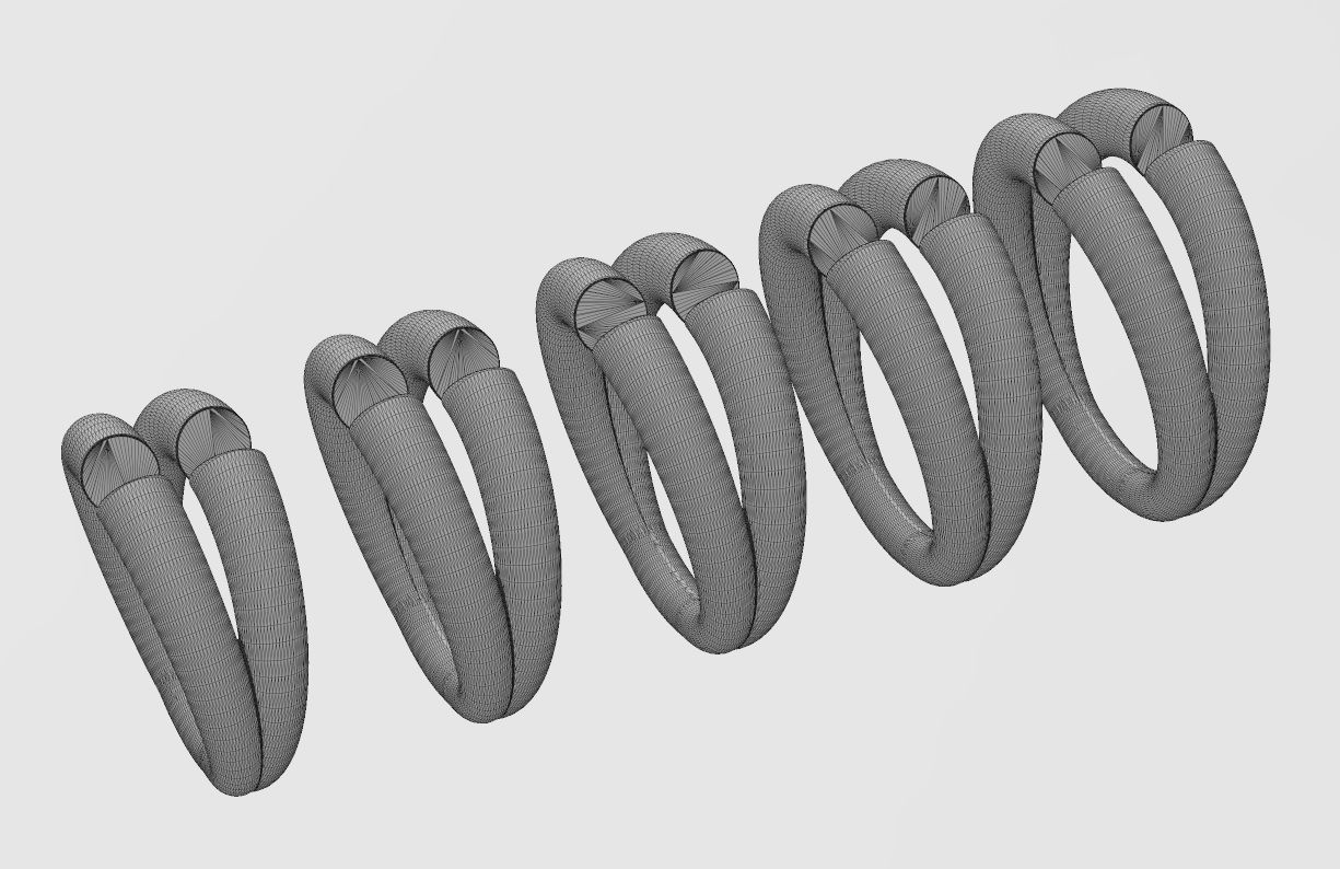 Double Solid twisted conical wire fashion band US size 6to10 3D model ...