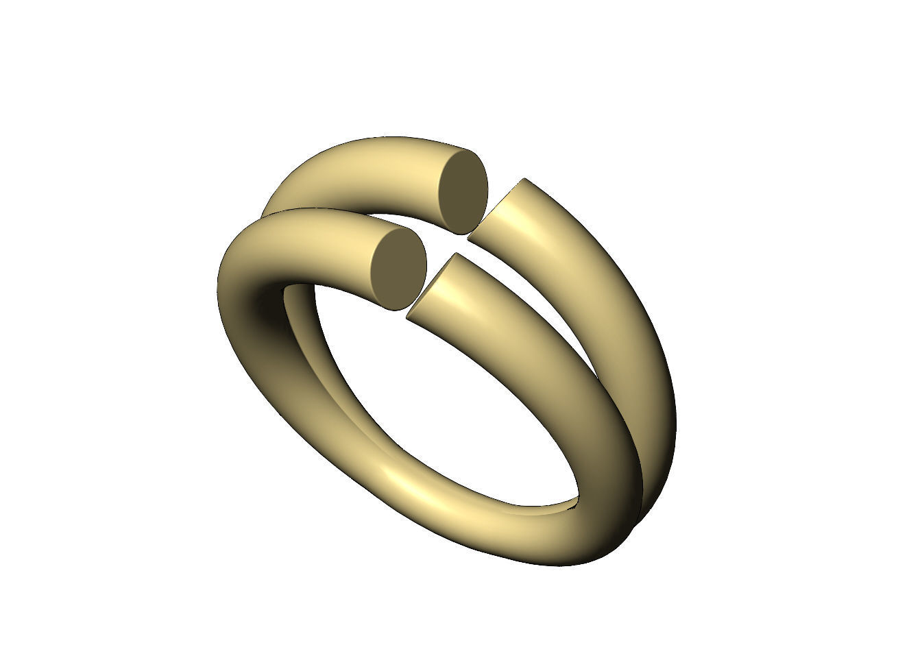 Double Solid twisted conical wire fashion band US size 6to10 3D model ...