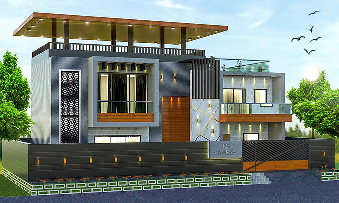 House Elevation 3D model | CGTrader