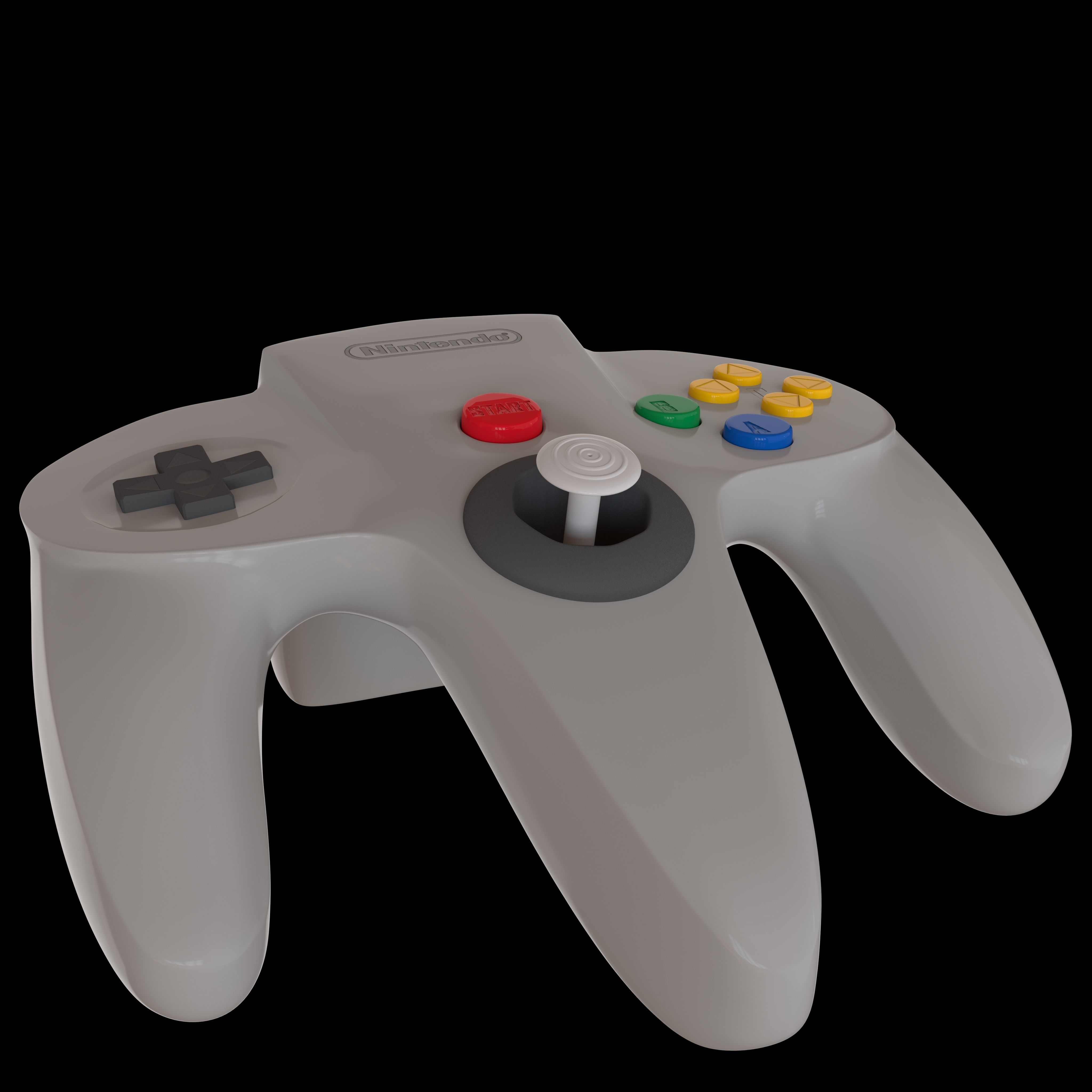 Nintendo 64 Controller Asset 3D model | CGTrader