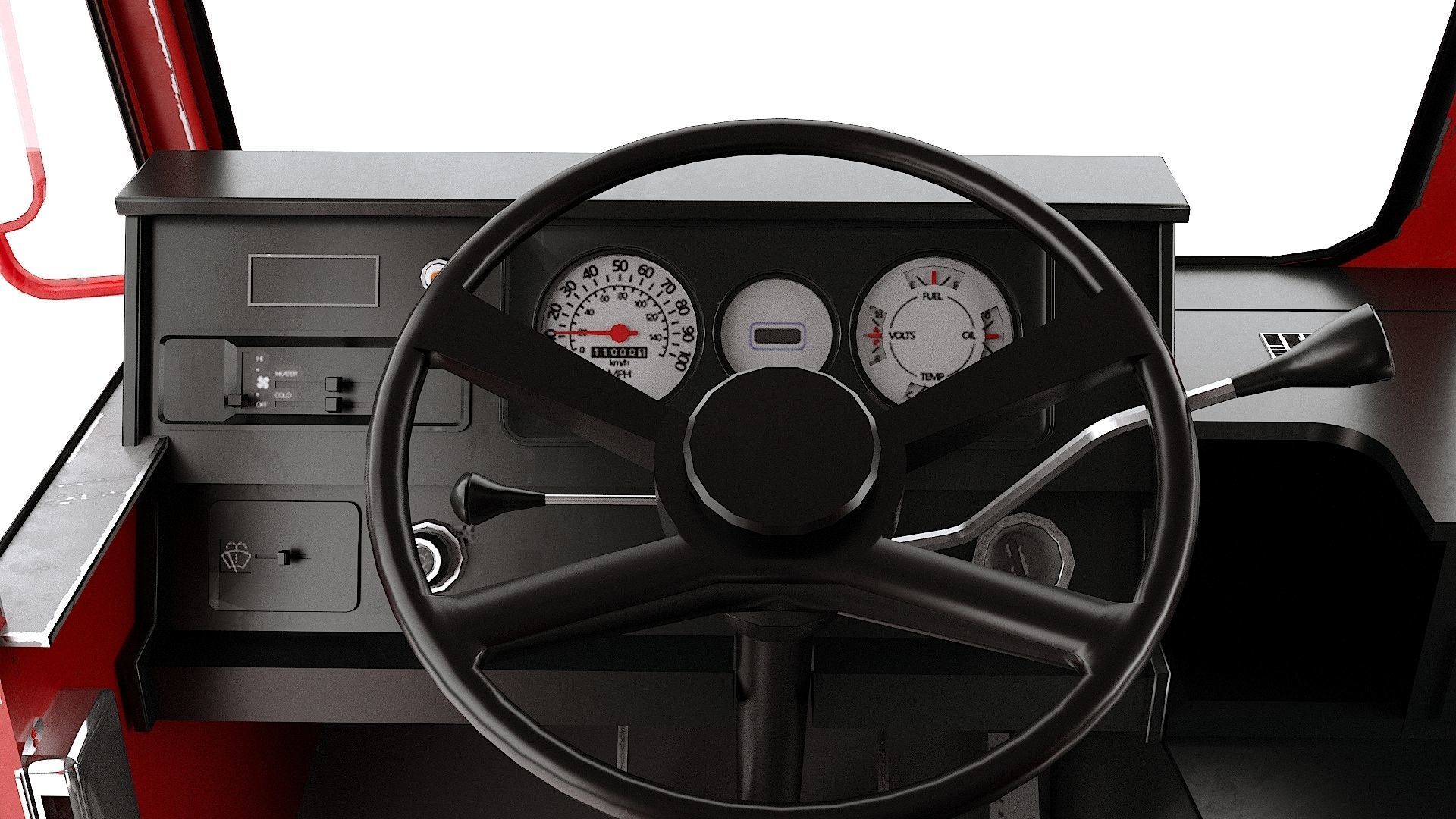 3D model Chevrolet P30 step van Red 1980s VR / AR / low-poly | CGTrader