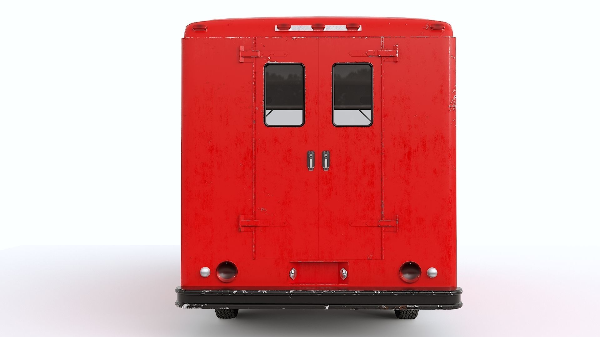 3D model Chevrolet P30 step van Red 1980s VR / AR / low-poly | CGTrader