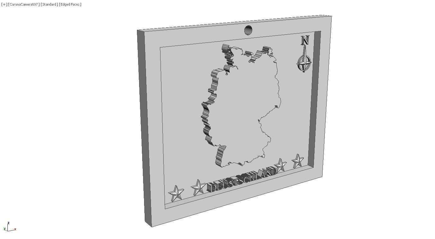 Germany-Deustschland Map 3d Print Model 3D model 3D printable | CGTrader
