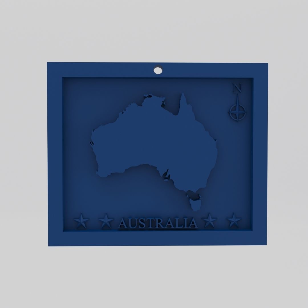 Australia Map 3d Print Model 3D model 3D printable | CGTrader