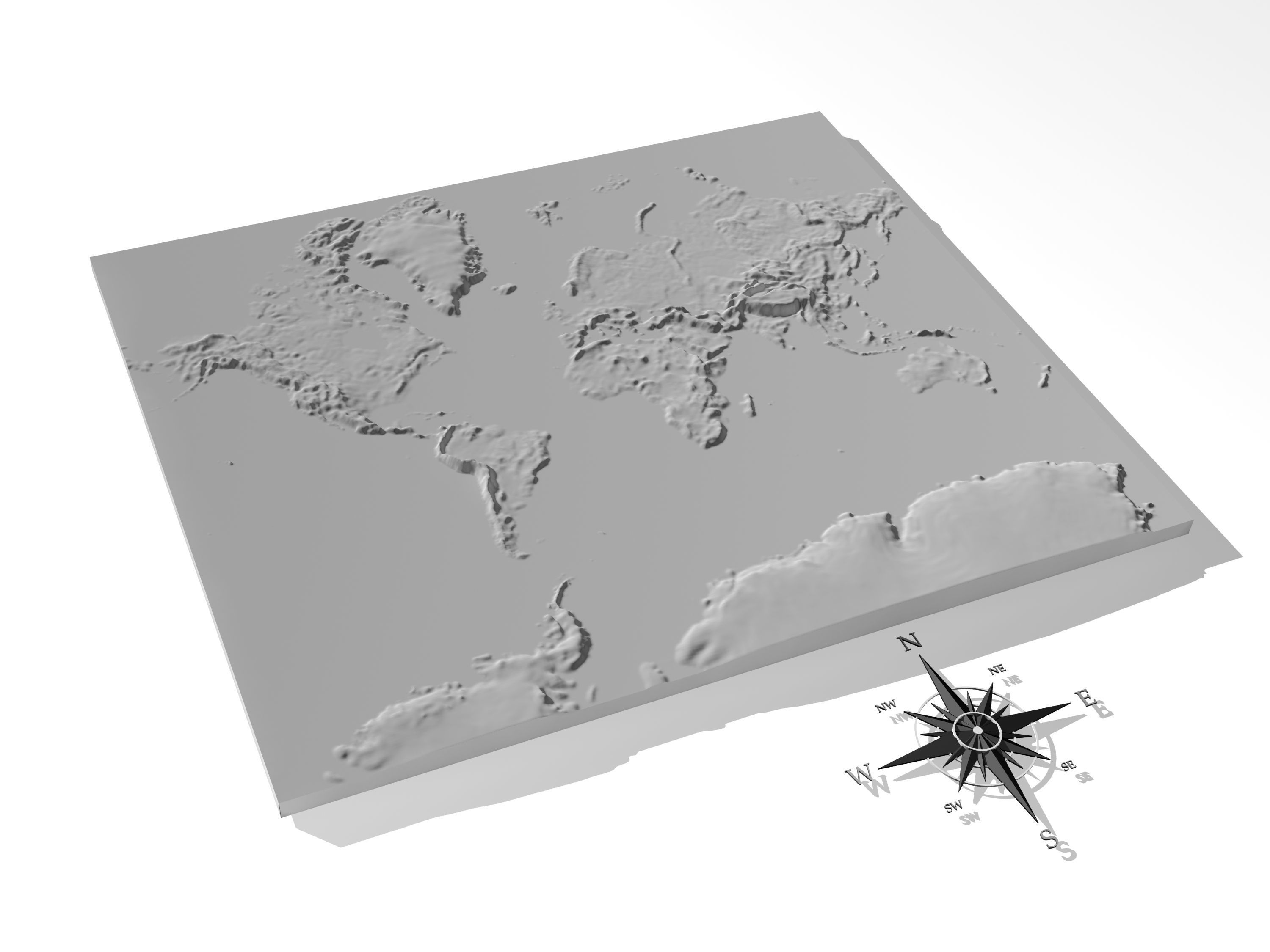 WorldMercator High resolution 3D relief maps 3D model | CGTrader