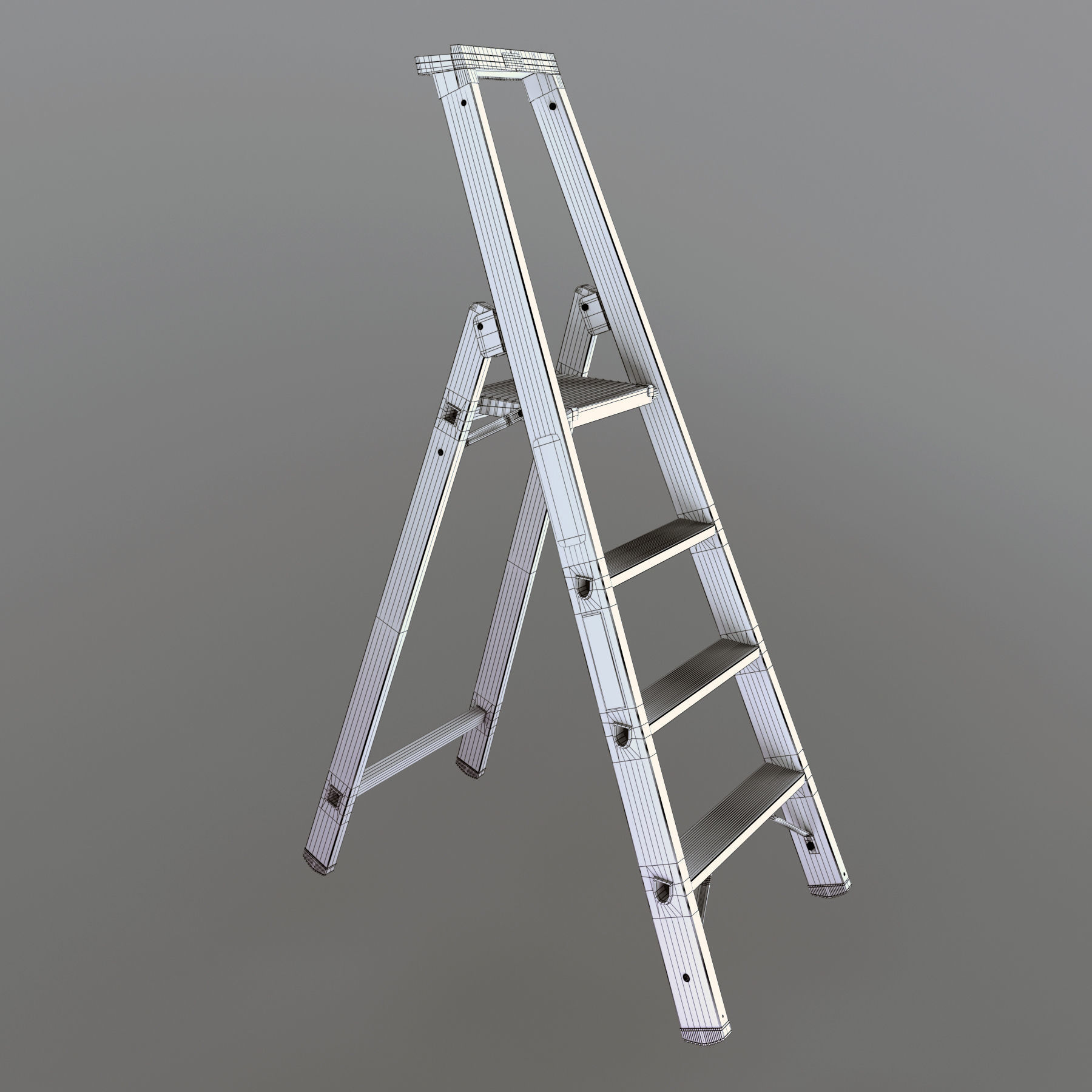 STEP LADDER KRAUSE STABILO 4 steps 3D model | CGTrader